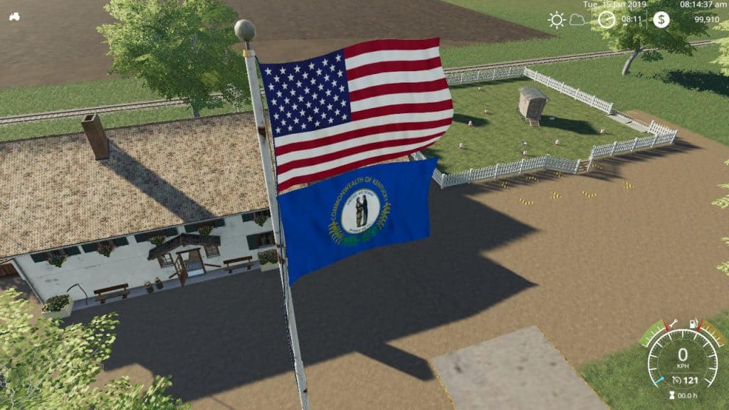 FS19 USA above Kentucky Flag v1.0.0.0 - FS 19 Objects Mod Download
