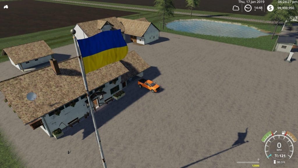 FS19 Ukraine Flag v1.0.0.0 - FS 19 Objects Mod Download