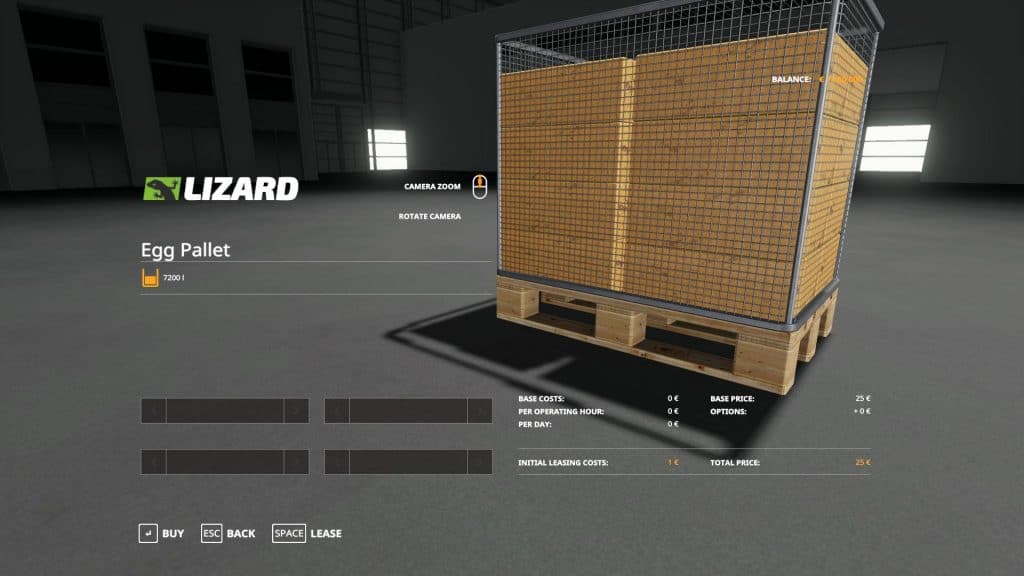 FS19 Egg pallet 7200 v1.0 - FS 19 Other Mod Download