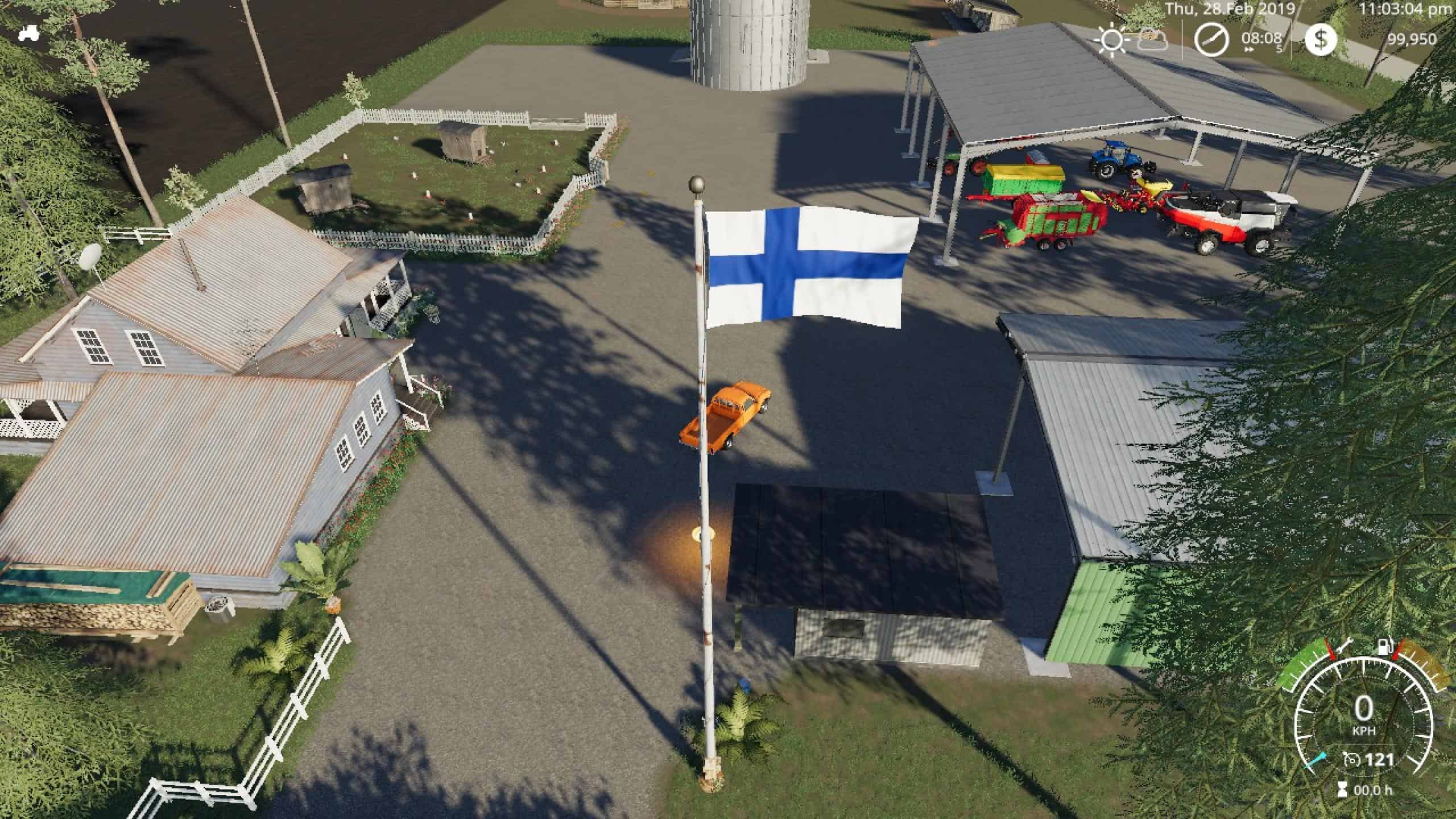 FS19 Finland Flag v1.0.0 - FS 19 Objects Mod Download