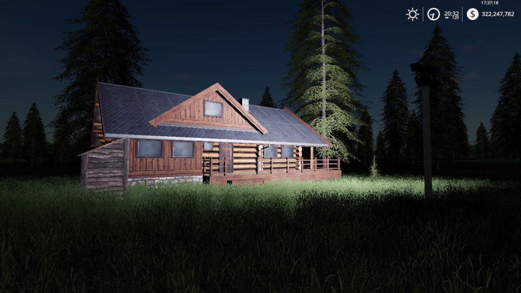 FS19 Log Cabin v1.0.2 - FS 19 Objects Mod Download