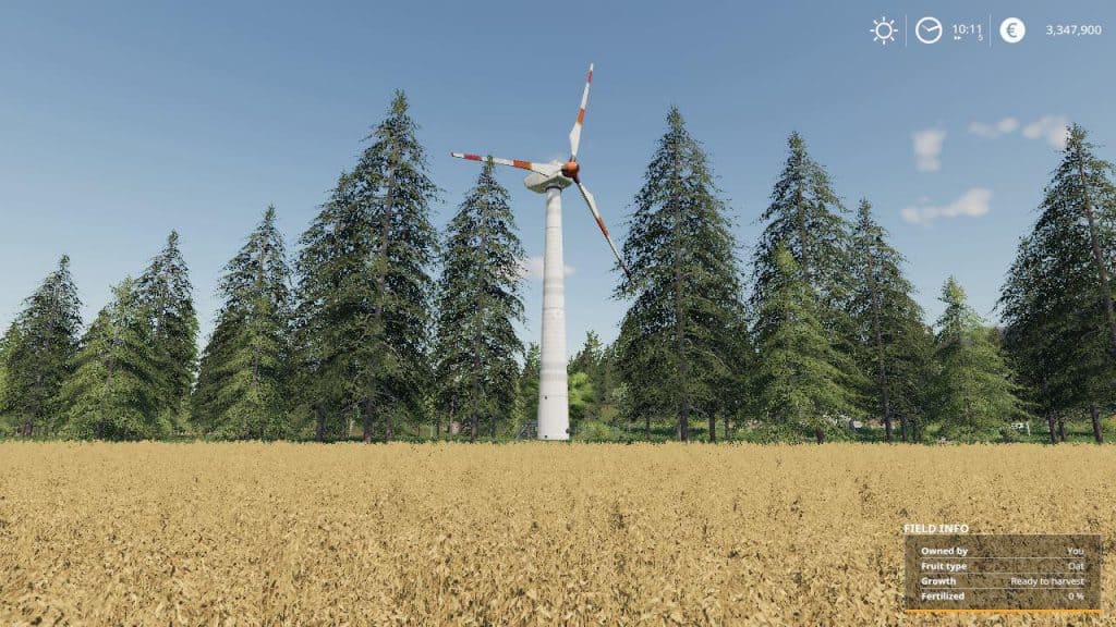 FS19 Placeable Wind Turbine - FS 19 Placeable objects Mod Download