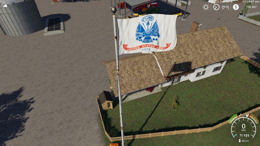 FS19 US ARMY FLAG V1.0.0 (2) - Farming simulator 19 / 17 / 15 Mod