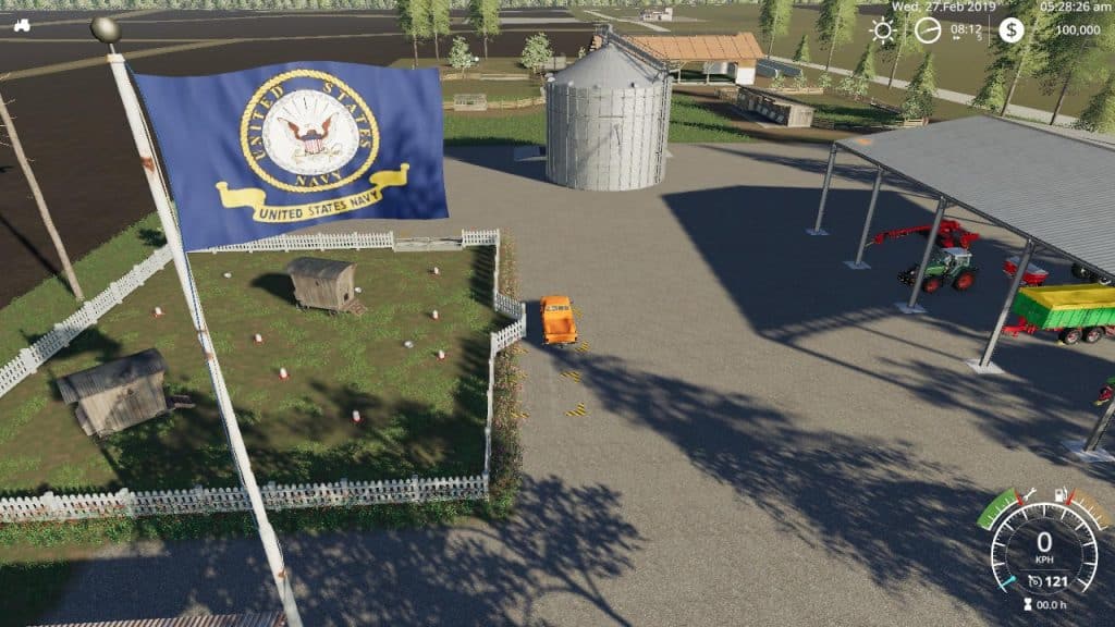 FS19 USA Navy Flag v1.0.0 (1) - Farming simulator 19 / 17 / 15 Mod