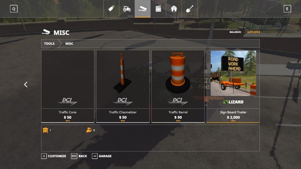 FS19 Accident ahead sign beta (1) - Farming simulator 19 / 17 / 15 Mod