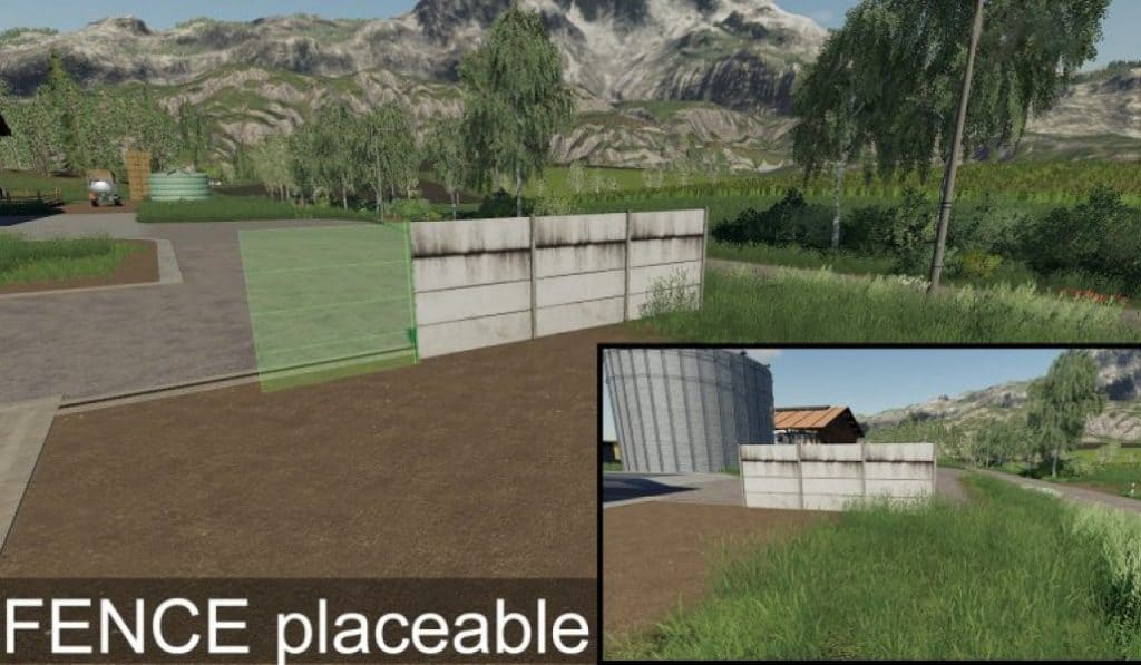 FS19 Fence placeable - FS 19 Placeable objects Mod Download