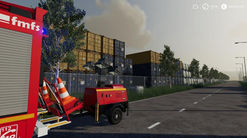 FS19 Flood Light Trailer v1.0 - FS 19 Trailers Mod Download
