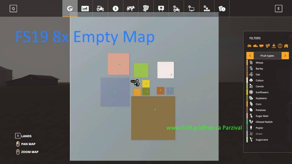 FS19 8X Empty Map v1.0 (1) - Farming simulator 19 / 17 / 15 Mod