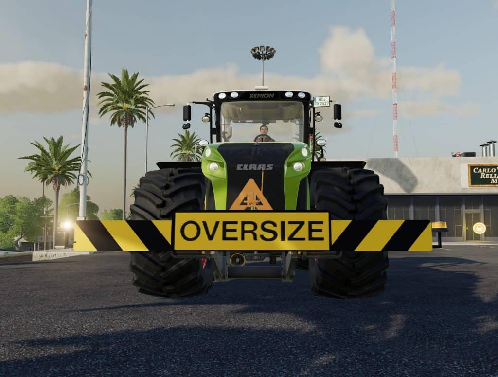 FS19 Three Point OversizedLoad Sign v1.0 - FS 19 Implements & Tools Mod ...