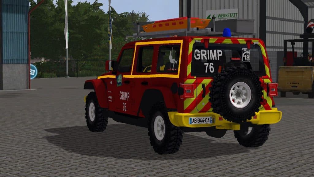 FS17 Jeep Wrangler Pompier v1.0 - FS 17 Cars Mod Download