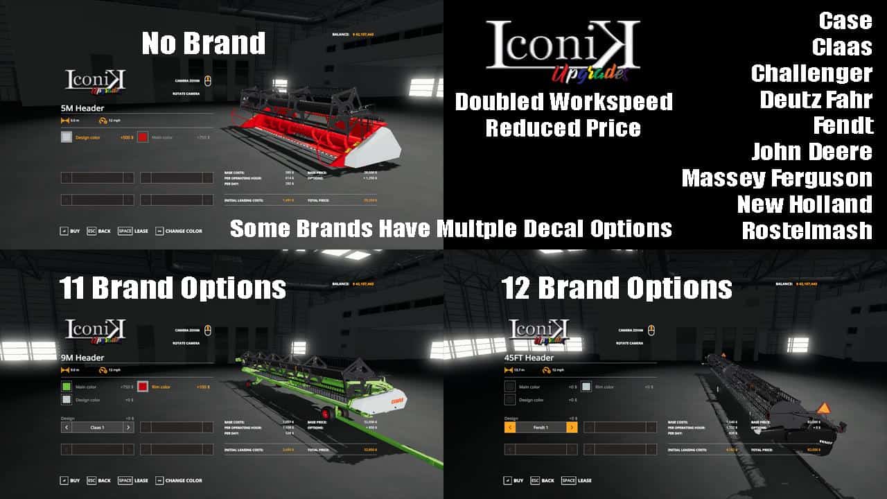 FS19 Iconik Header Pack v2.0 - FS 19 Packs Mod Download