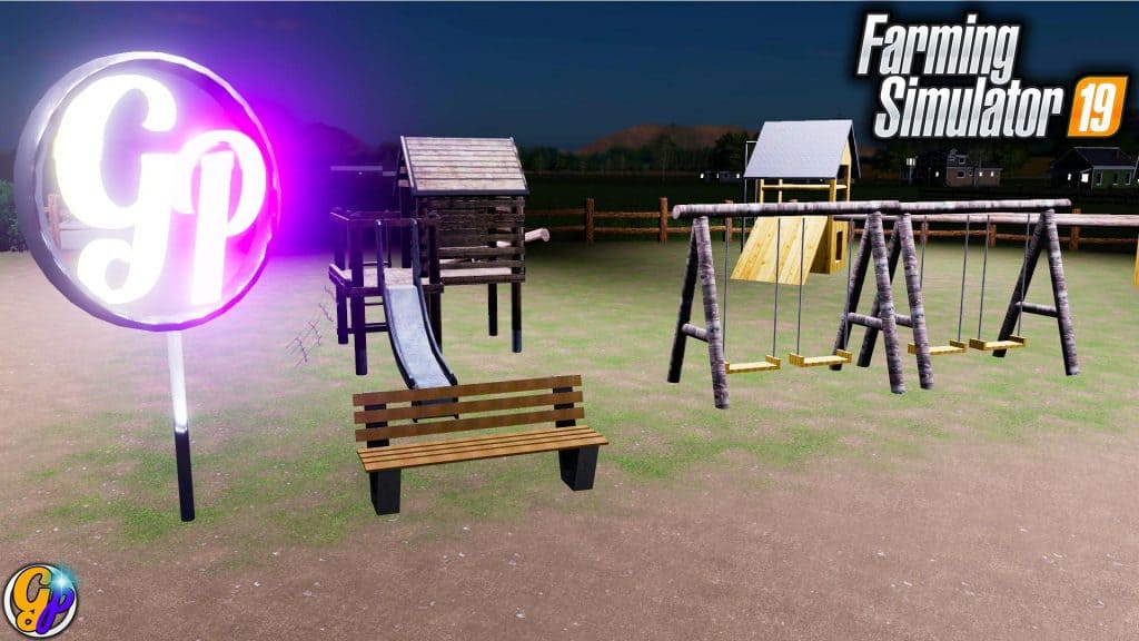 FS19 LED Sign - Garrett Plays Logo v1.0 - FS 19 Objects Mod Download