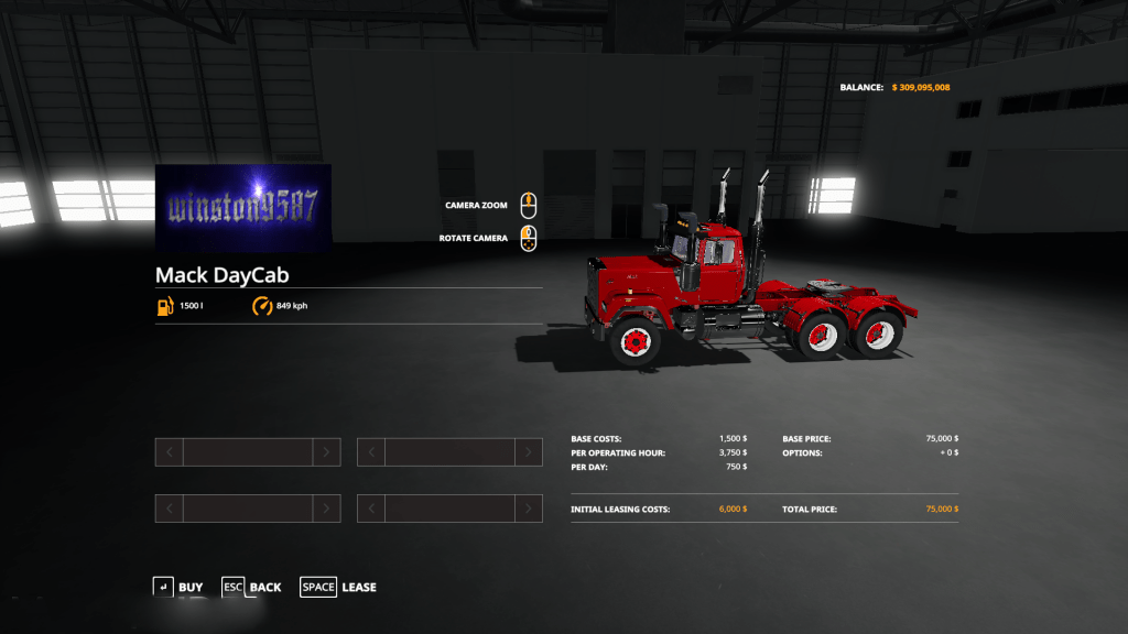 FS19 Mack Daycab and Sleeper (1) - Farming simulator 19 / 17 / 15 Mod