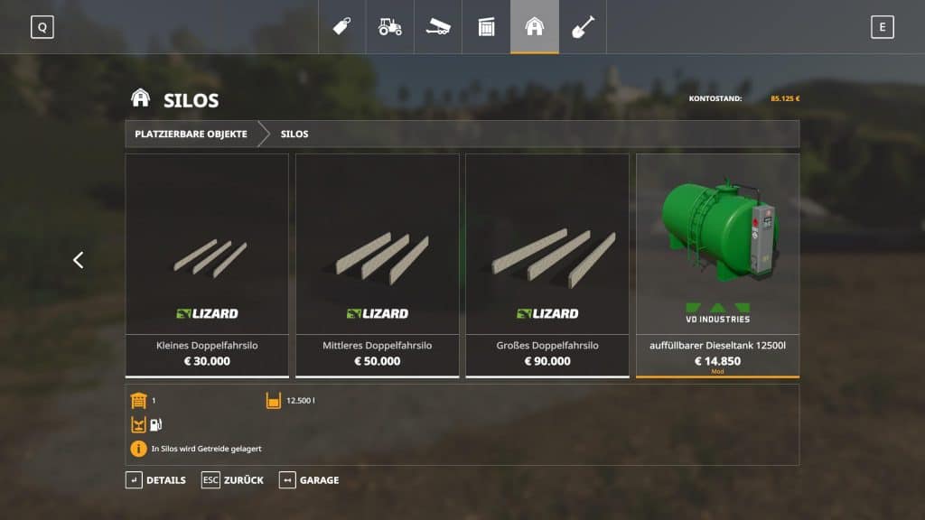 FS19 Fillable Fueltank 12500l v1.0.0.0 - FS 19 Objects Mod Download
