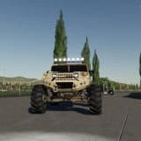 FS19 Lifted humvee camo v1.0 - FS 19 Cars Mod Download