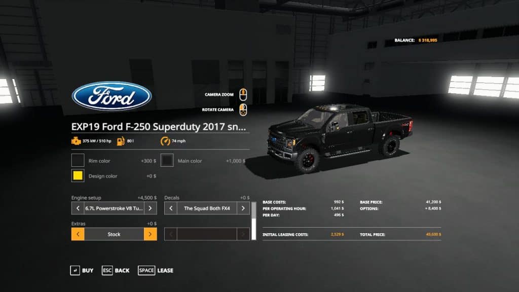 FS19 Ford f250 snow plow v1 (2) - Farming simulator 19 / 17 / 15 Mod