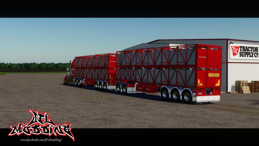 FS19 Rytrans B-Double Cattle Trailers v1 (1) - Farming simulator 19 ...