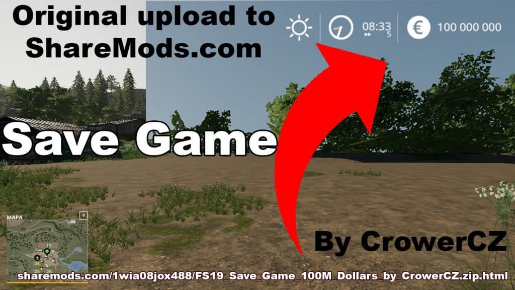 FS19 Save Game 100M Dollars v1.0 - FS 19 Other Mod Download
