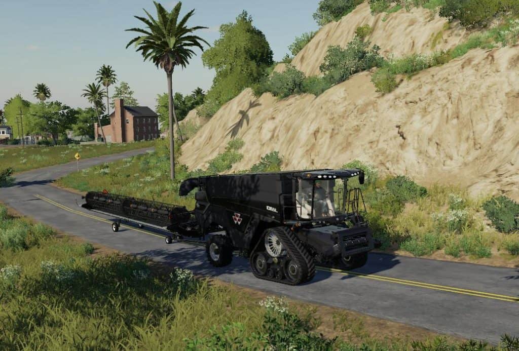 FS19 Black Massey Ferguson Header / Cutter - FS 19 Cutters Mod Download