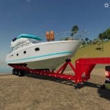 FS19 Oversize Boat Trailer v1.0 - FS 19 Trailers Mod Download