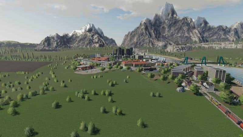 FS19 River valley Train extension v4.1.2 - FS 19 Maps Mod Download