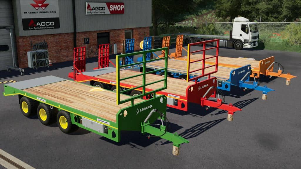 FS19 Lizard Tri Axle Low Loader (1) - Farming simulator 19 / 17 / 15 Mod