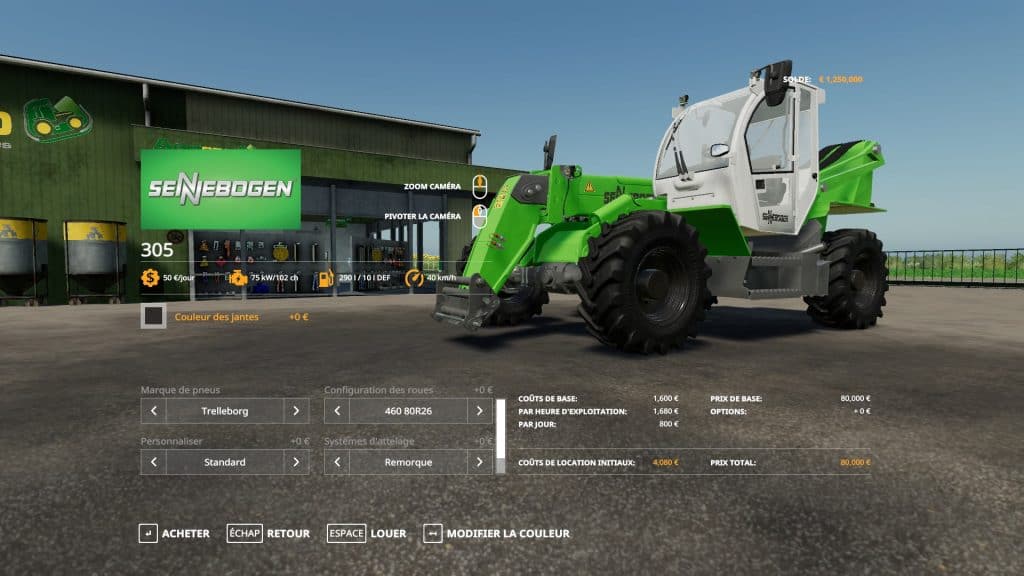 FS19 Telehandler Sennebogen 305 V1.0.0.0 - FS 19 Forklifts / Excavators ...