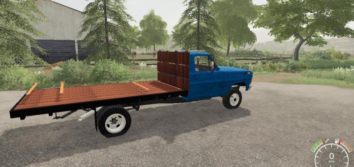 FS19 Ford F750 Flatbed Plow Truck v1.0 - FS 19 Trucks Mod Download