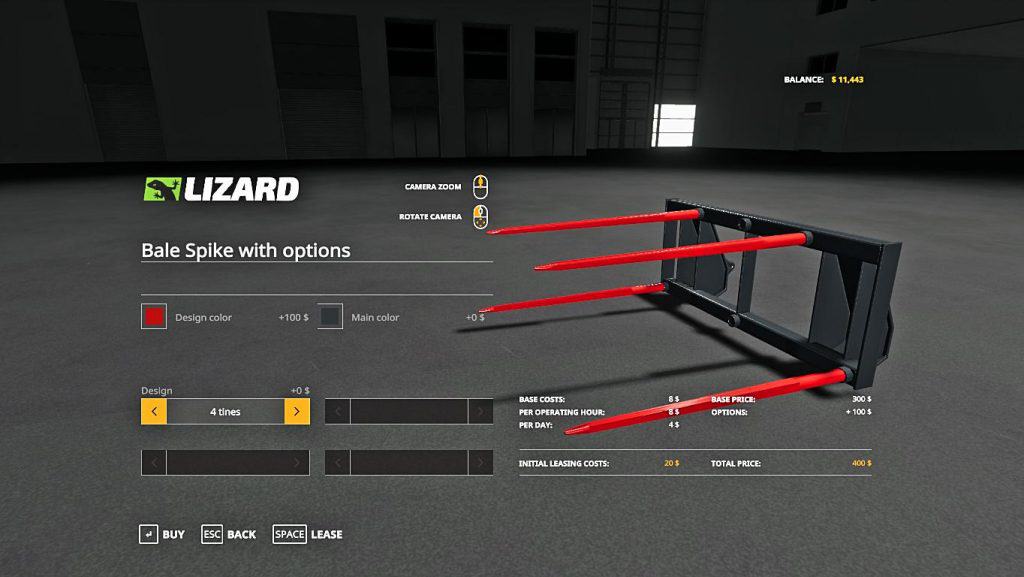 FS19 Bale spike v1.0.0 (1) - Farming simulator 19 / 17 / 15 Mod