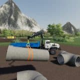 FS19 Dynamic Concrete Pipes Pack v1.1 - FS 19 Implements & Tools Mod ...