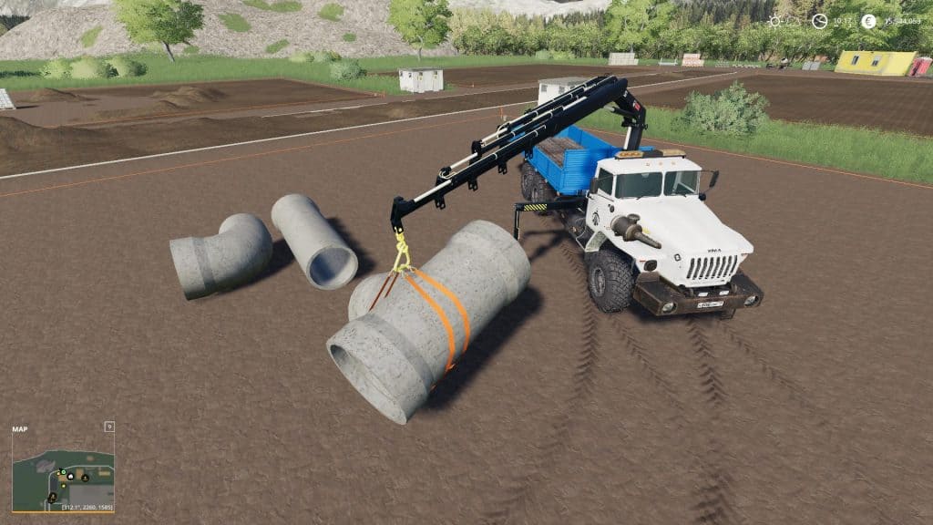 FS19 Dynamic Concrete Pipes Pack v1.1 - FS 19 Implements & Tools Mod ...