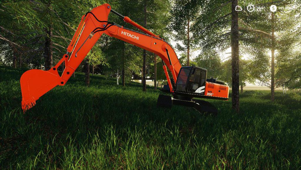 FS19 Dans model shack Hiatchi 350 v1.0 - FS 19 Forklifts / Excavators ...