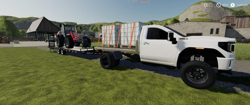 FS19 2020 GMC 3500HD Flatbed v1 (8) - Farming simulator 19 / 17 / 15 Mod