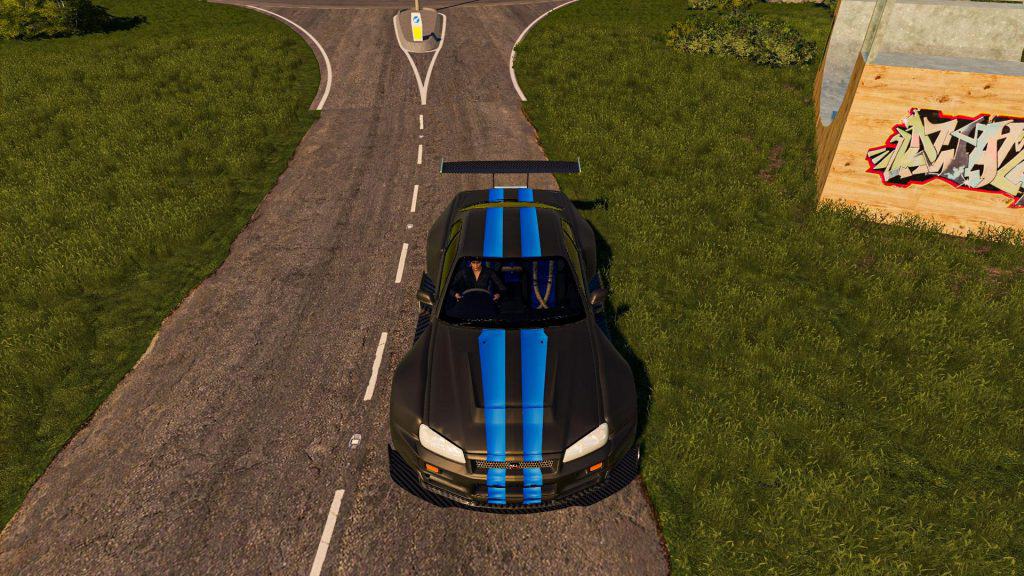 FS19 Nissan Skyline GTR R34 v1.0.0 (4) - Farming simulator 19 / 17 / 15 Mod
