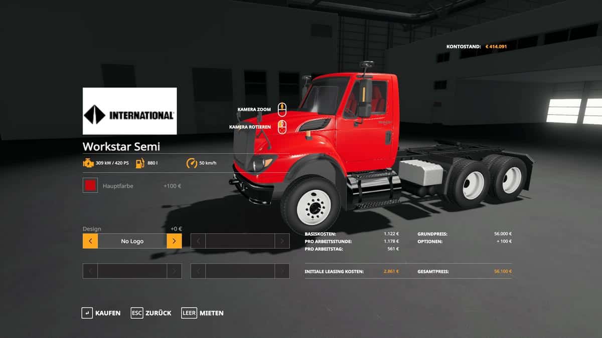 FS19 WorkStar Semi v1.0.0.0 - FS 19 Trucks Mod Download