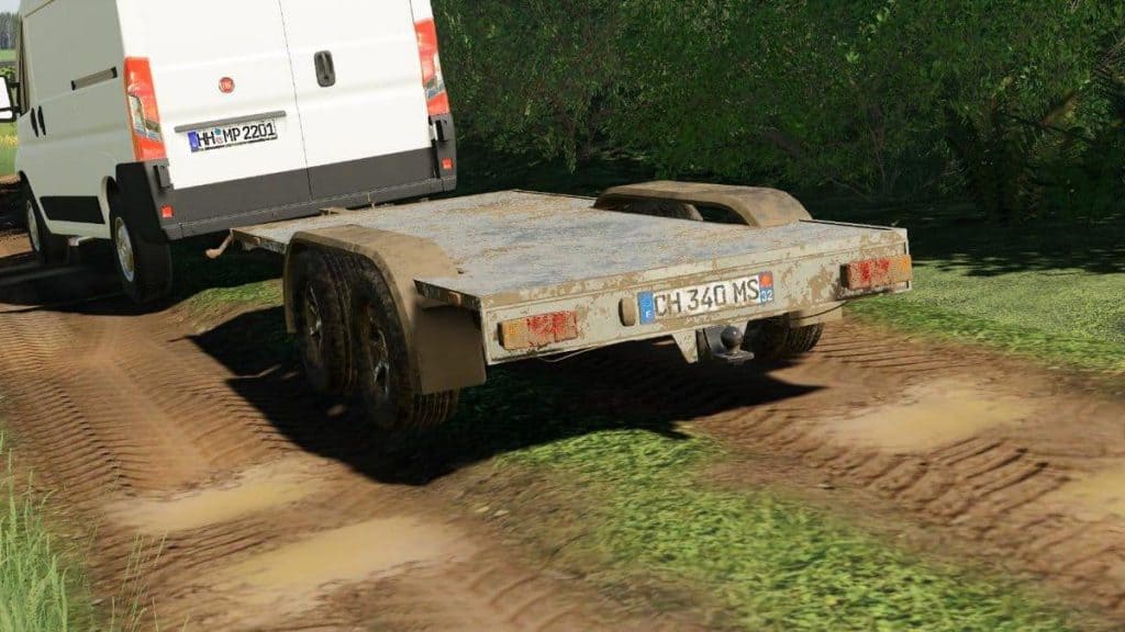 FS19 Car trailer v1.0.0 (1) - Farming simulator 19 / 17 / 15 Mod