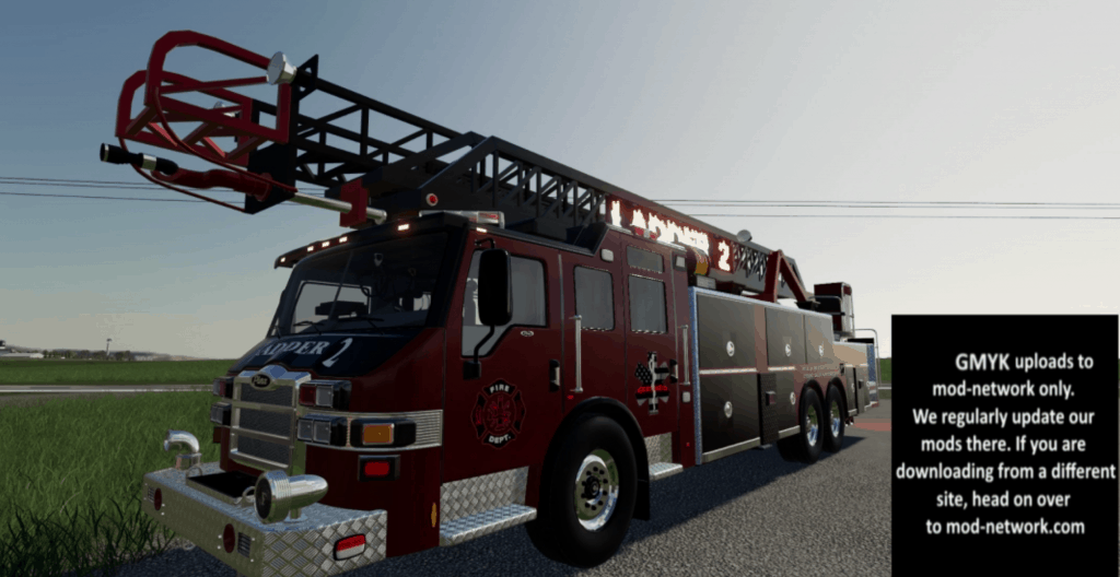 FS19 Pierce Velocity Ladder L2 - FS 19 Vehicles Mod Download