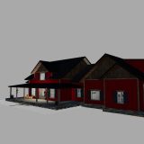 FS19 EMR Farmhouse Retexture in Red v2.0.0.0 - FS 19 Buildings Mod Download
