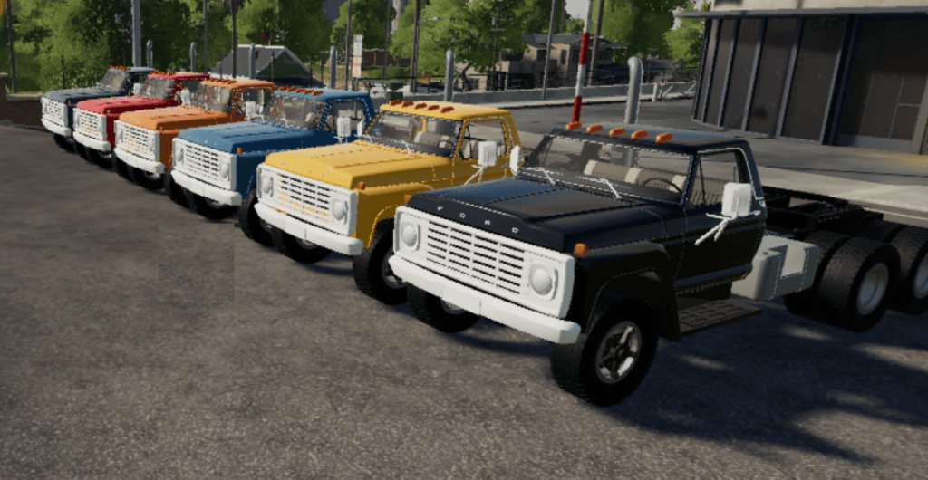 FS19 1975 Ford F600 Dual Axle Semi - FS 19 Trucks Mod Download
