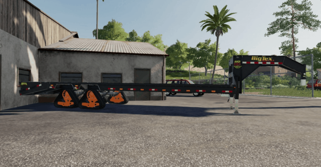 FS19 BigTex Trailer with Tracks - FS 19 Trailers Mod Download