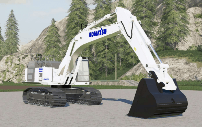 FS19 Komatsu PC490LC〡2 buckets - FS 19 Forklifts / Excavators Mod Download