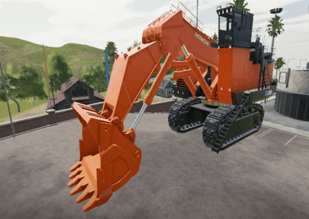 FS19 Hitachi EX8000 v1.0.0.0 - FS 19 Forklifts / Excavators Mod Download