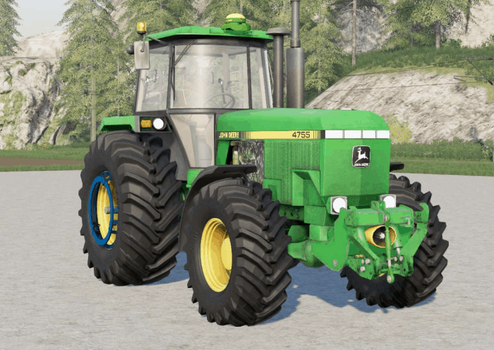 FS19 John Deere 4755〡movable front axle - FS 19 Tractors Mod Download