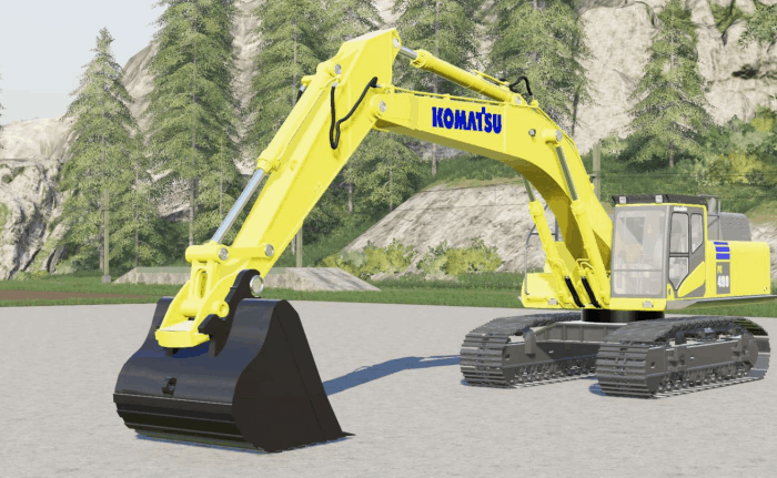 FS19 Komatsu PC490LC〡animated joysticks - FS 19 Forklifts / Excavators ...