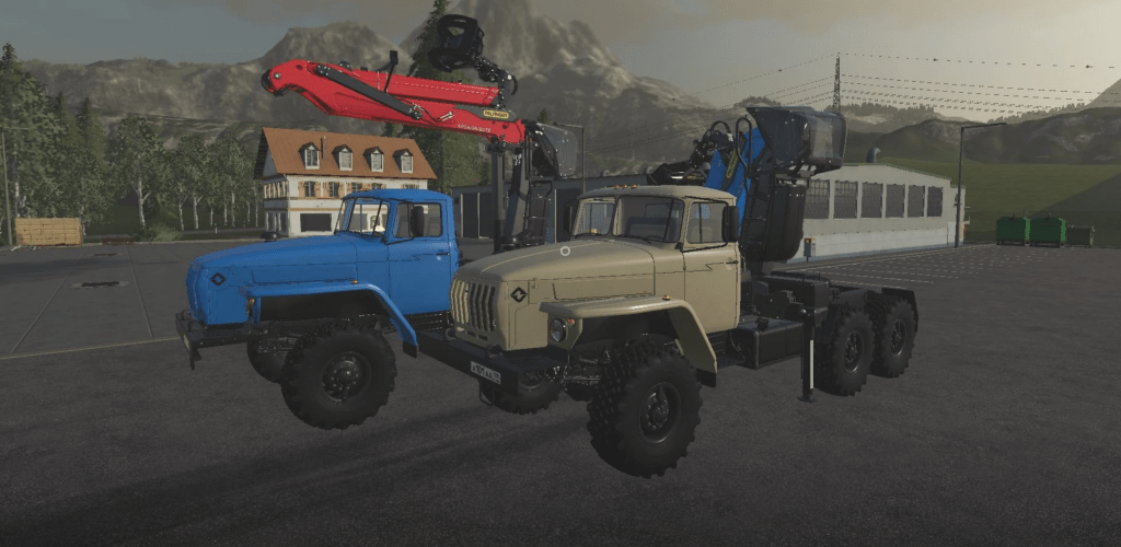 FS19 URAL 44202 with manipulator v2.0 - FS 19 Trucks Mod Download