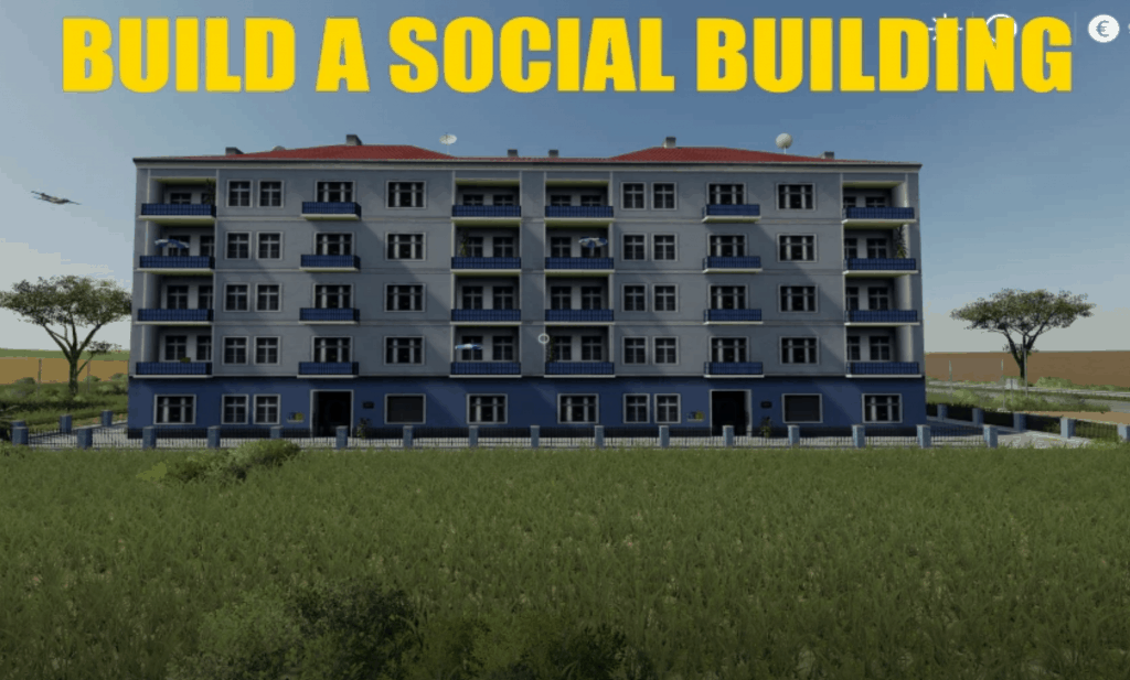 FS19 BUILD A SOCIAL BUILDING 02 v1.0.0.0 - FS 19 Buildings Mod Download