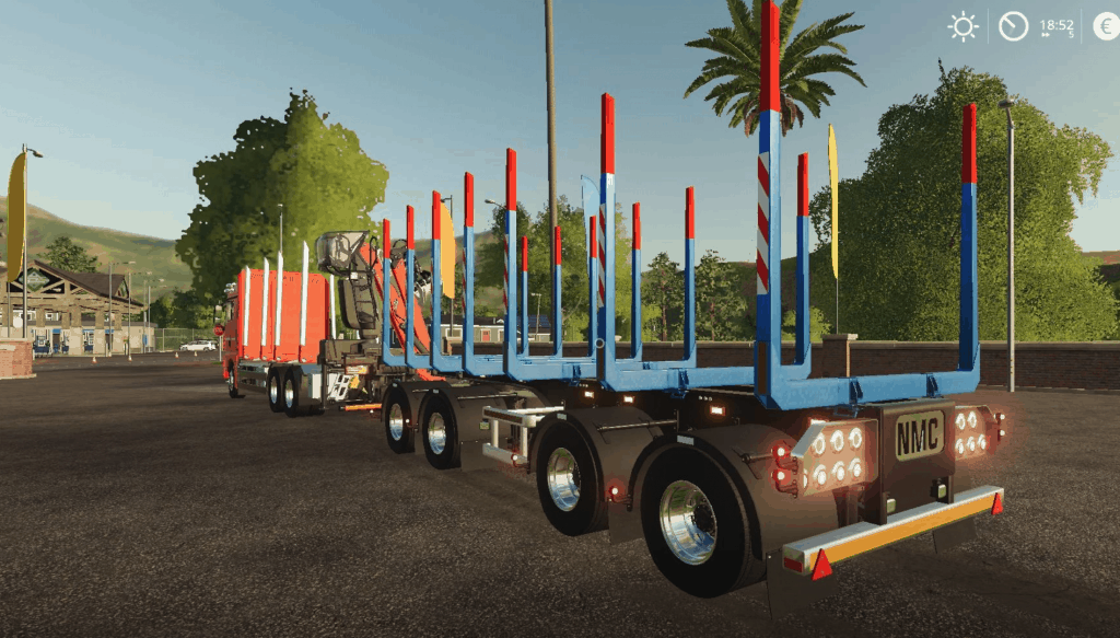 FS19 Timber trailer v1.0.0 (1) - Farming simulator 19 / 17 / 15 Mod