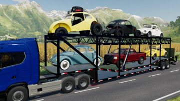 FS19 Car Transport Trailer v1.0.0.1 - FS 19 Trailers Mod Download
