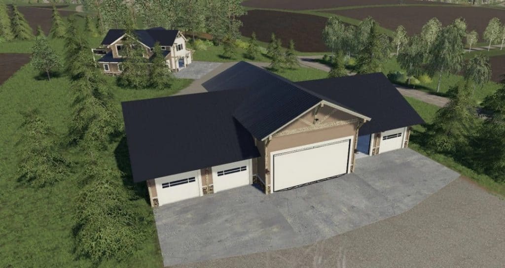 FS19 HAJ 5 Bay Garage v1.0 - FS 19 Objects Mod Download