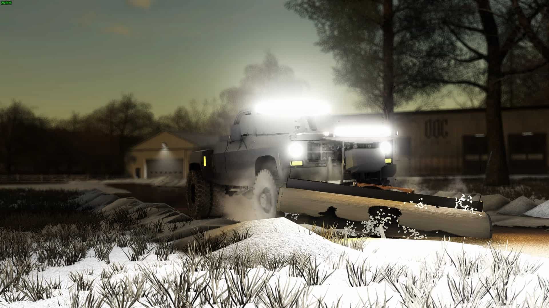 Fisher HS 7’22” Snow Plow with Lightbars v1 (4) - Farming simulator 19 ...